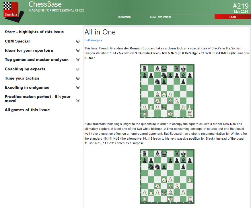 NUEVO: ChessBase Magazin #219 | ChessBase